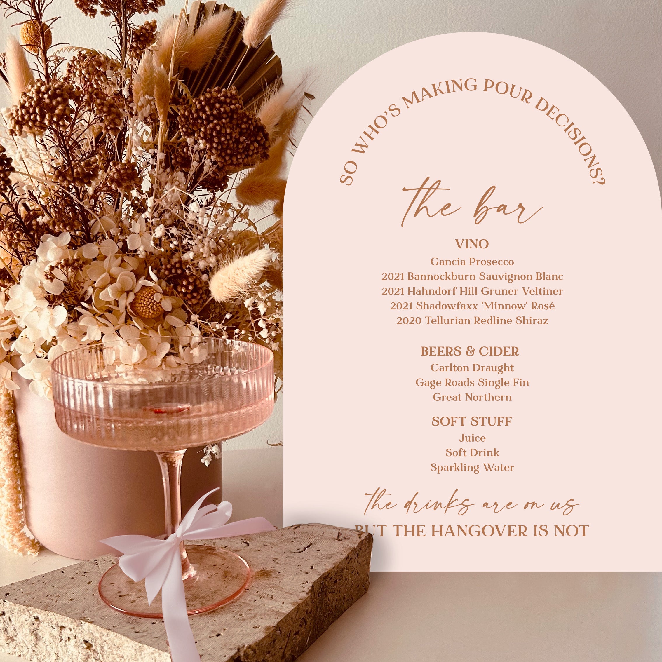 Arch Pour Decisions Bar Sign – Danger & Moon