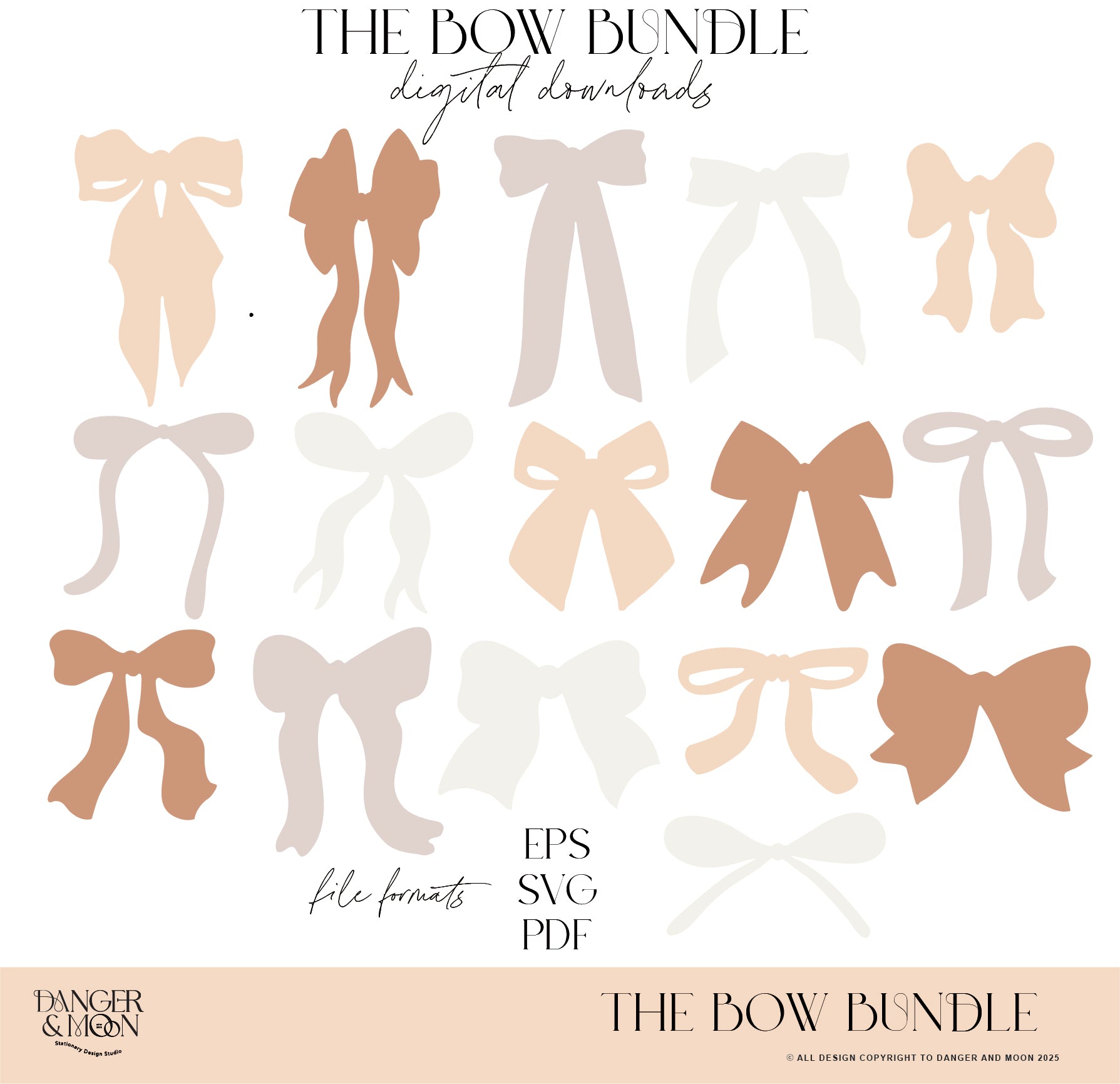 Hand-Drawn Bow Shapes: Wedding Stationery SVG Cutting File Bundle – fo ...