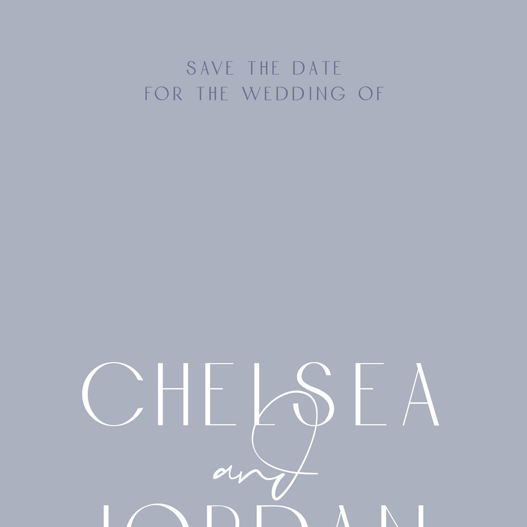 Digital E-vite: Modern Romantic Save the date – Danger & Moon