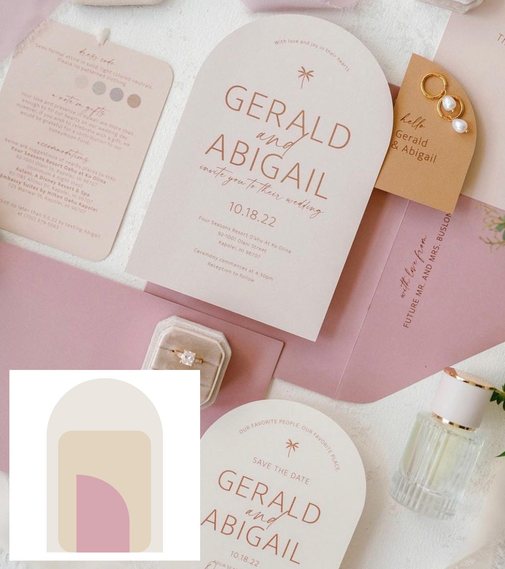 'The Abigail' Arch Wedding Invitation Suite: SVG Die Line Bundle – for ...
